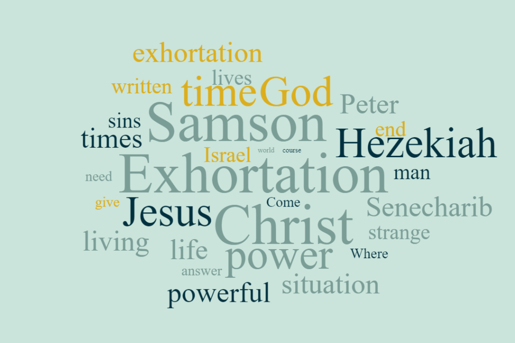 The word Exhortation - ScriptureScribe Christadelphian Audio Talks