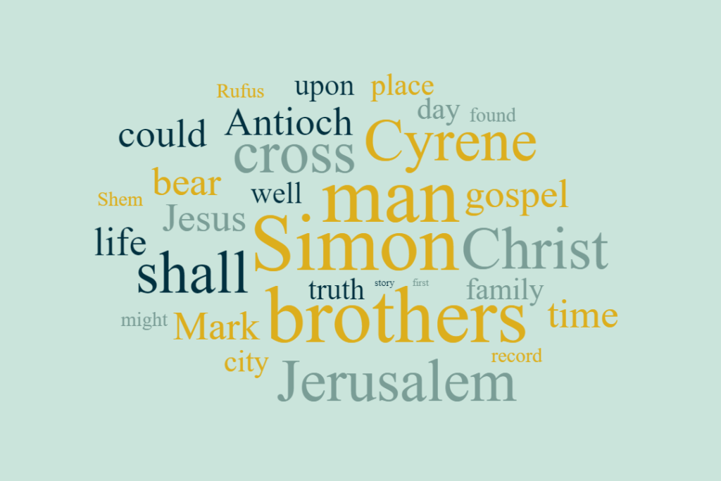 Simon of Cyrene Champion of the Cross - ScriptureScribe Christadelphian ...