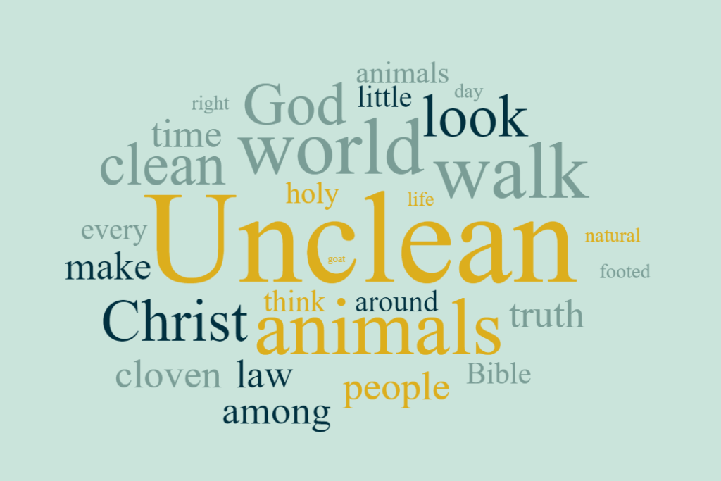 Clean and Unclean Animals - ScriptureScribe Christadelphian Audio Talks